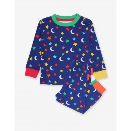 Toby Tiger Organic Long Sleeve Pyjamas Star Print Glow In The Dark Size ...